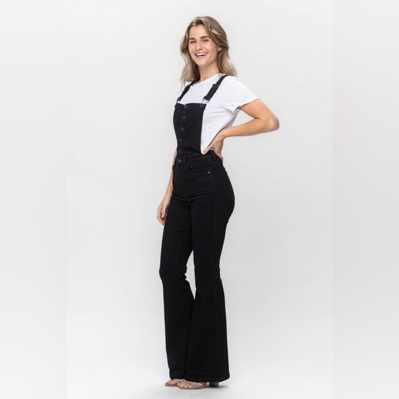Judy Blue | Jeans | Judy Blue Tummy Control Overalls Black | Poshmark